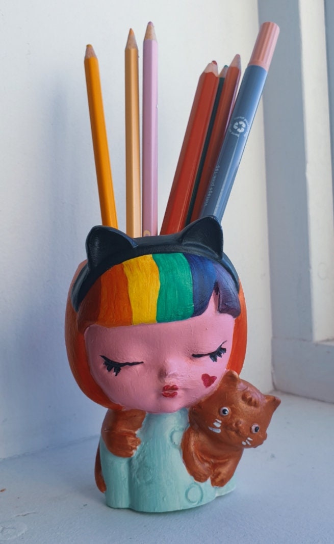 LGBTQ Flag, Girl Statue, Gay Art, Gay Sculpture, Pride Home Decor ...