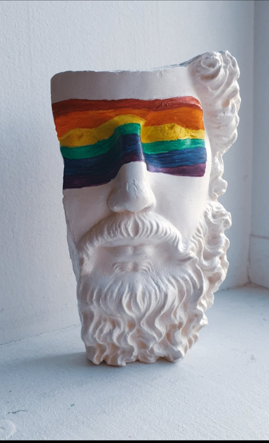LGBTQ Flag, Zeus Statue, Gay Art, Gay Sculpture, Pride Home Decor, Male ...