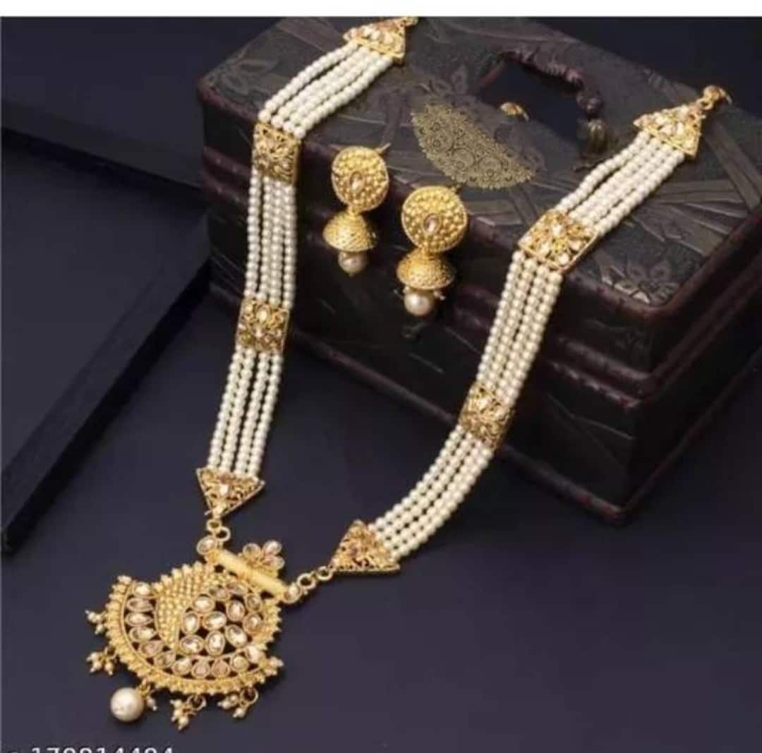 Kundan and Pearl Rani Haar Artificial Jwellery Indian Rani - Etsy