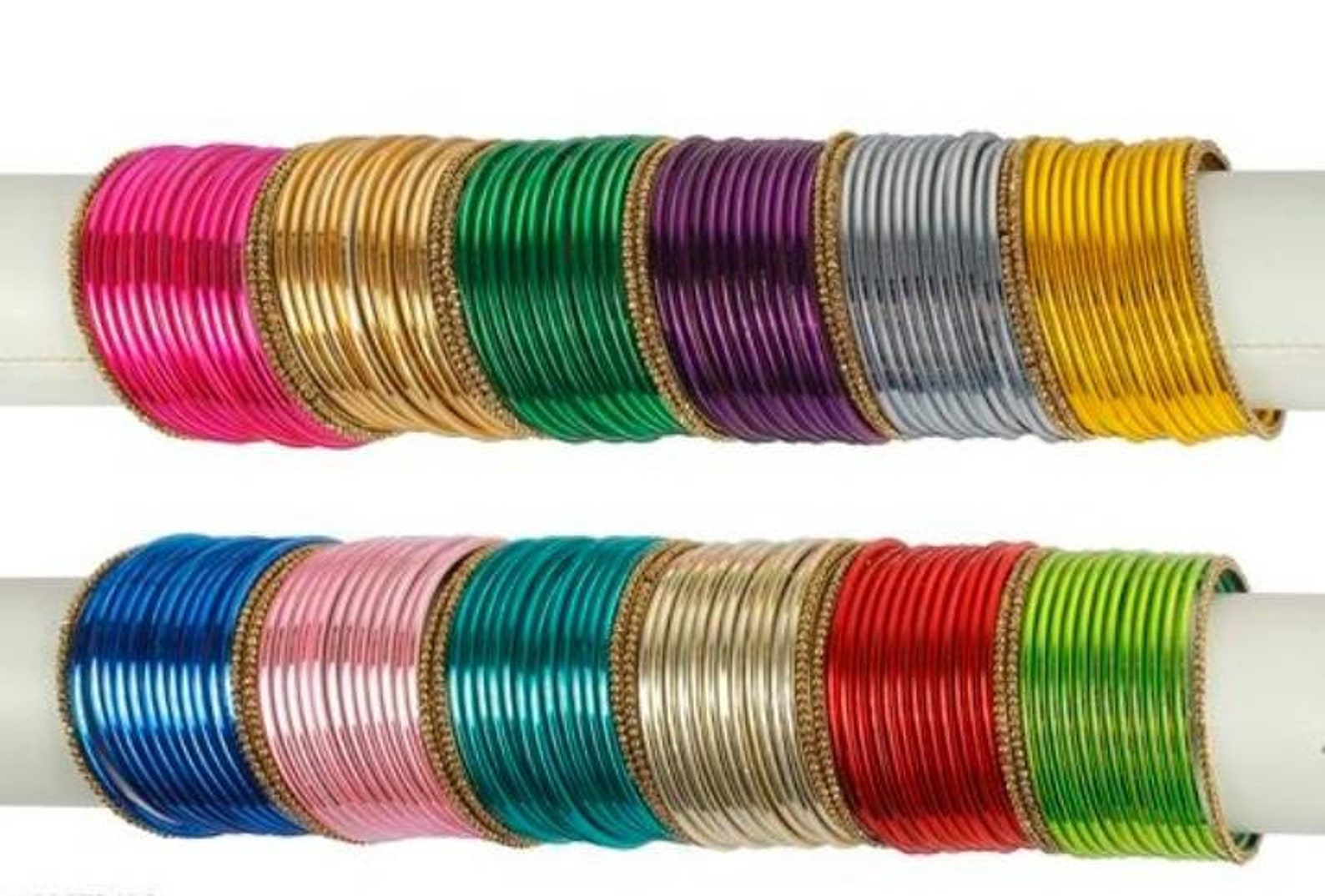 168 Shiny Metal Bangles Set 12 Colours Bangles Set Wedding - Etsy