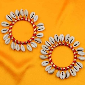 4 Seashell Bangles Seashell Bangles Gorgeous Handcrafted Silk Thread ...