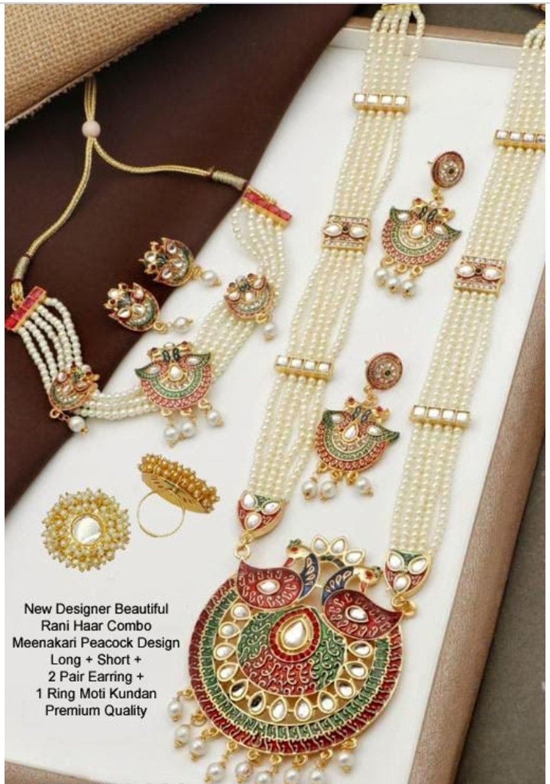 Rajputani Style Rani Haar Peacock Desgin Meena Rani Haar Wedding ...