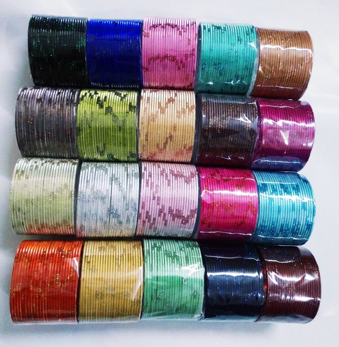 Big Size 2.14 Metal Bangles 24 Metal Bangles Stylish Bangles 21 Colours ...