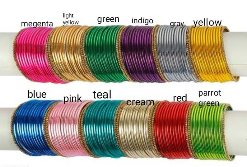 168 Shiny Metal Bangles Set 12 Colours Bangles Set Wedding - Etsy