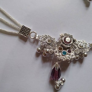 Pink Stone Silver Shine Anklet 3 Layer Chain Anklet Women Anklet ...