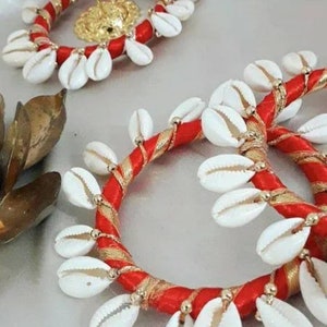 4 Seashell Bangles Seashell Bangles Gorgeous Handcrafted Silk Thread ...