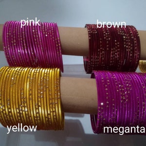 Kids Bangles Baby Girls Bangles Colourful Thin Metal Bangles 2 Dozen ...