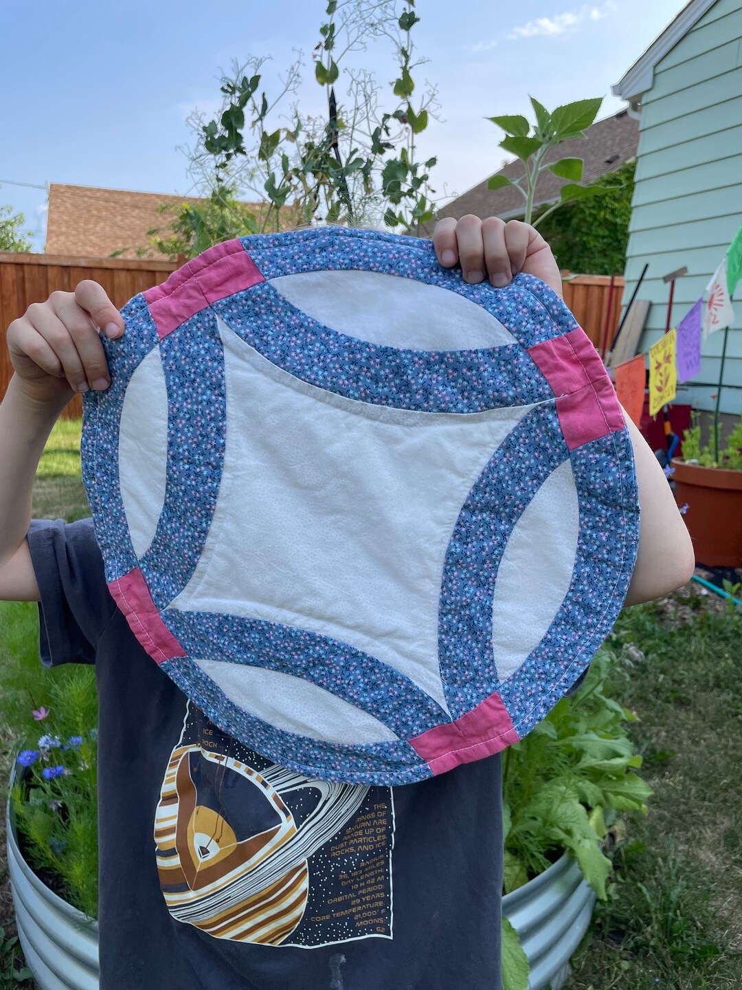 Small Doll Play Mat Quilted Table Wedding Ring Antique Style Vintage ...