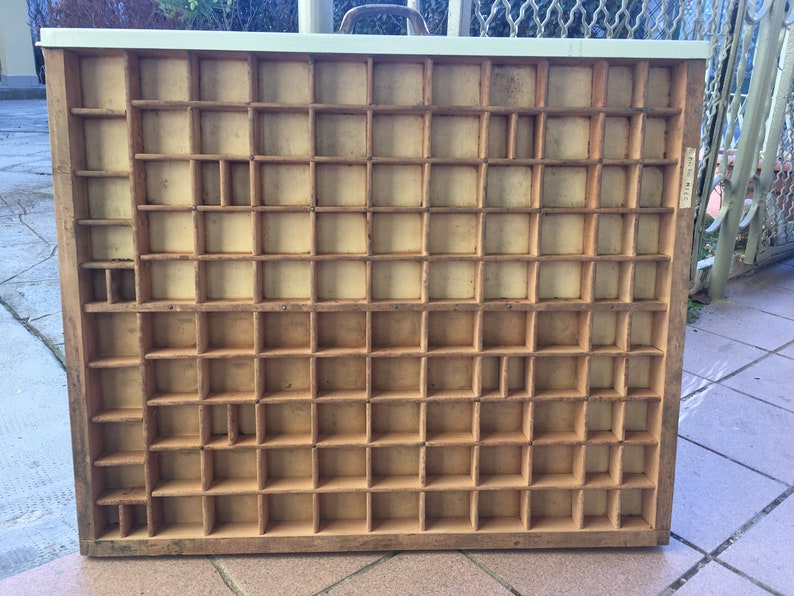 Wooden Letterpress Typeset Drawer Vintage Italian Printer | Etsy