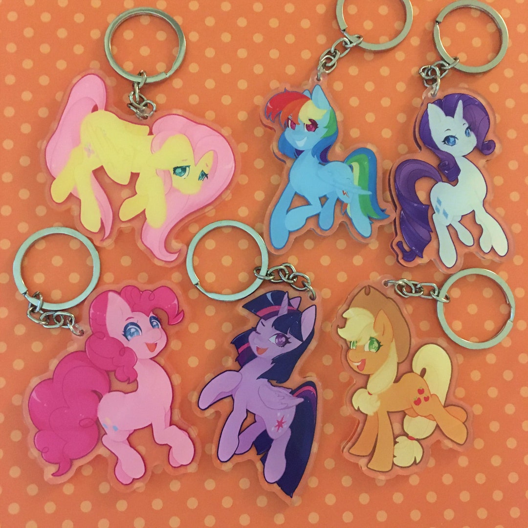 Mane Six Mlp:fim 3 In. Charms [FREE SHIPPING] - Etsy