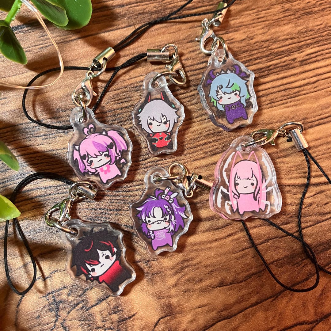 Vshojo Vtuber Acrylic Phone Charm Keychain 1 - Etsy