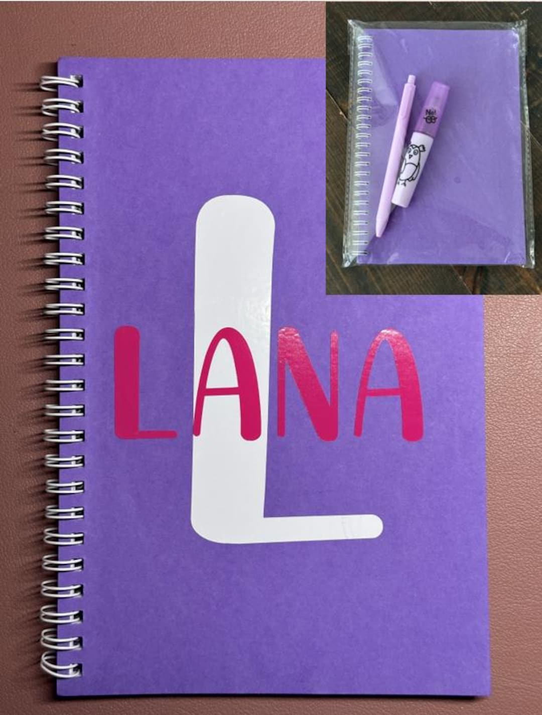 Personalized Kids' Spiral Notebook Pen + Highlighter Set | Party Favors ...