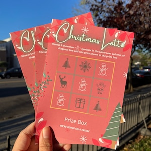 Christmas Lottery Scratch Card Lottery Ticket Perfect for Couples ...