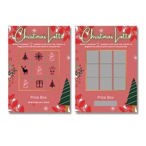 Christmas Lottery Scratch Card Lottery Ticket Perfect for Couples ...