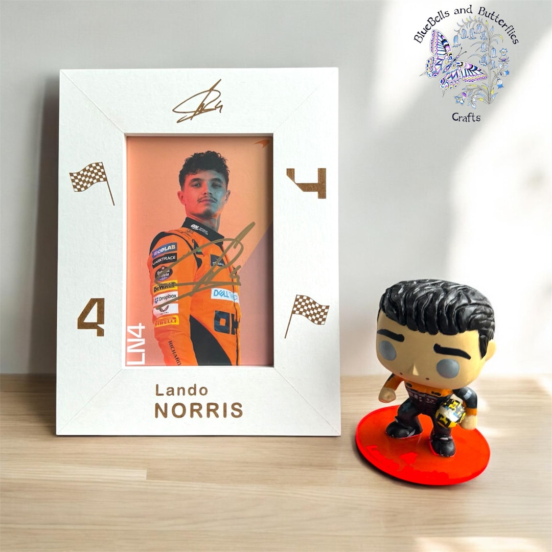 Lando Norris Engraved Photo Frame, Formula One Fan Gift, Engraved ...