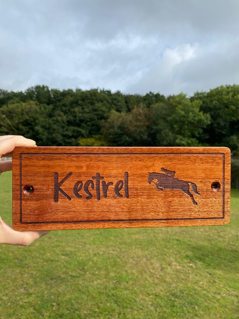 Personalised Stable Door Sign Sapele Wood Choice of Design | Etsy
