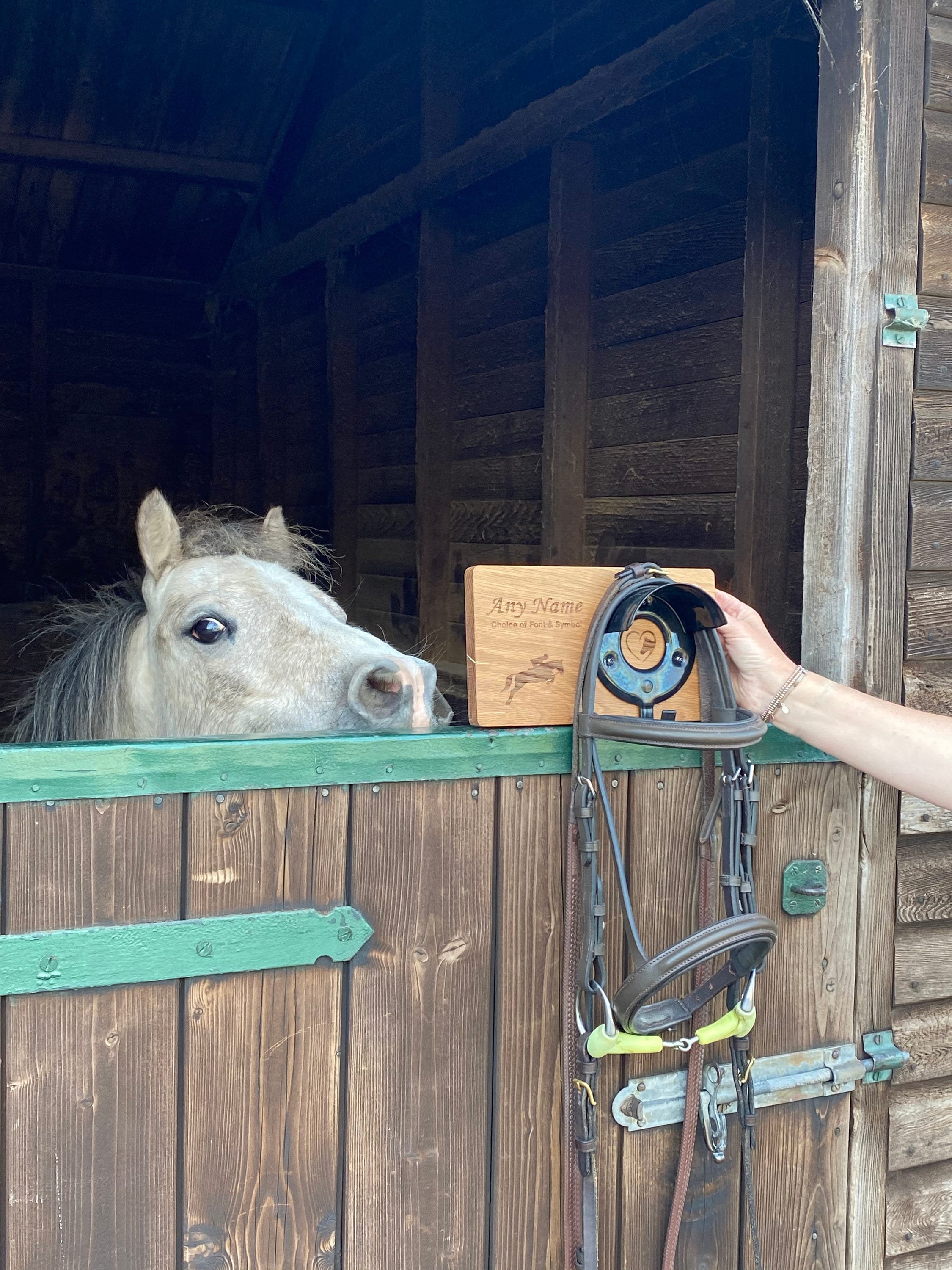 Personalised Bridle Hook Solid Oak, Choice of Design, Bridle Holder ...