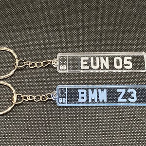 Personalised Number Plate Keyring Laser Engraved Custom - Etsy UK