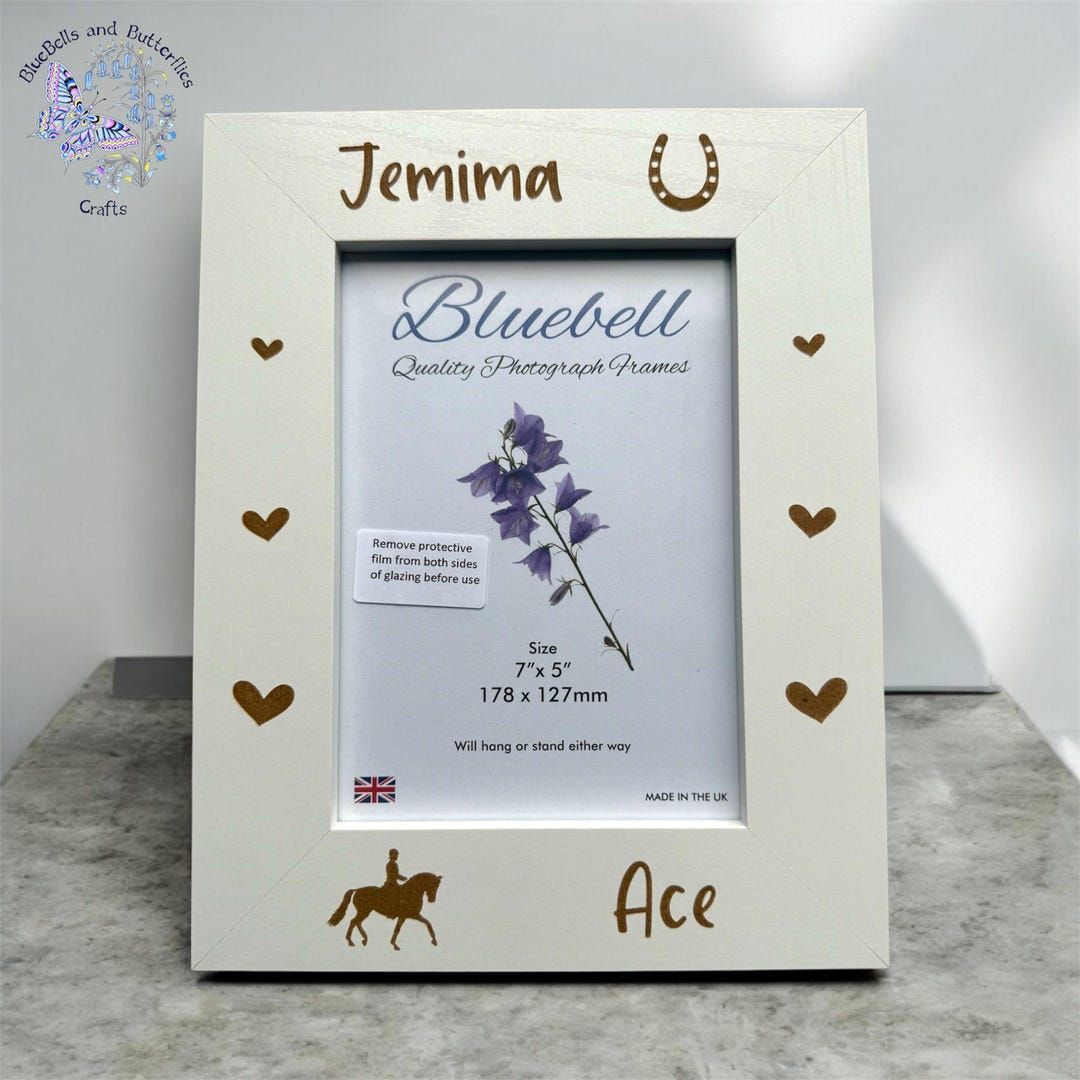 Personalised Horse Photo Frame: Engraved Equestrian Gift - Etsy UK