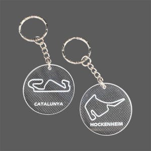 Race Circuit Keyring, Race Track Keychain, F1 Keyring, Motorsport Gift ...