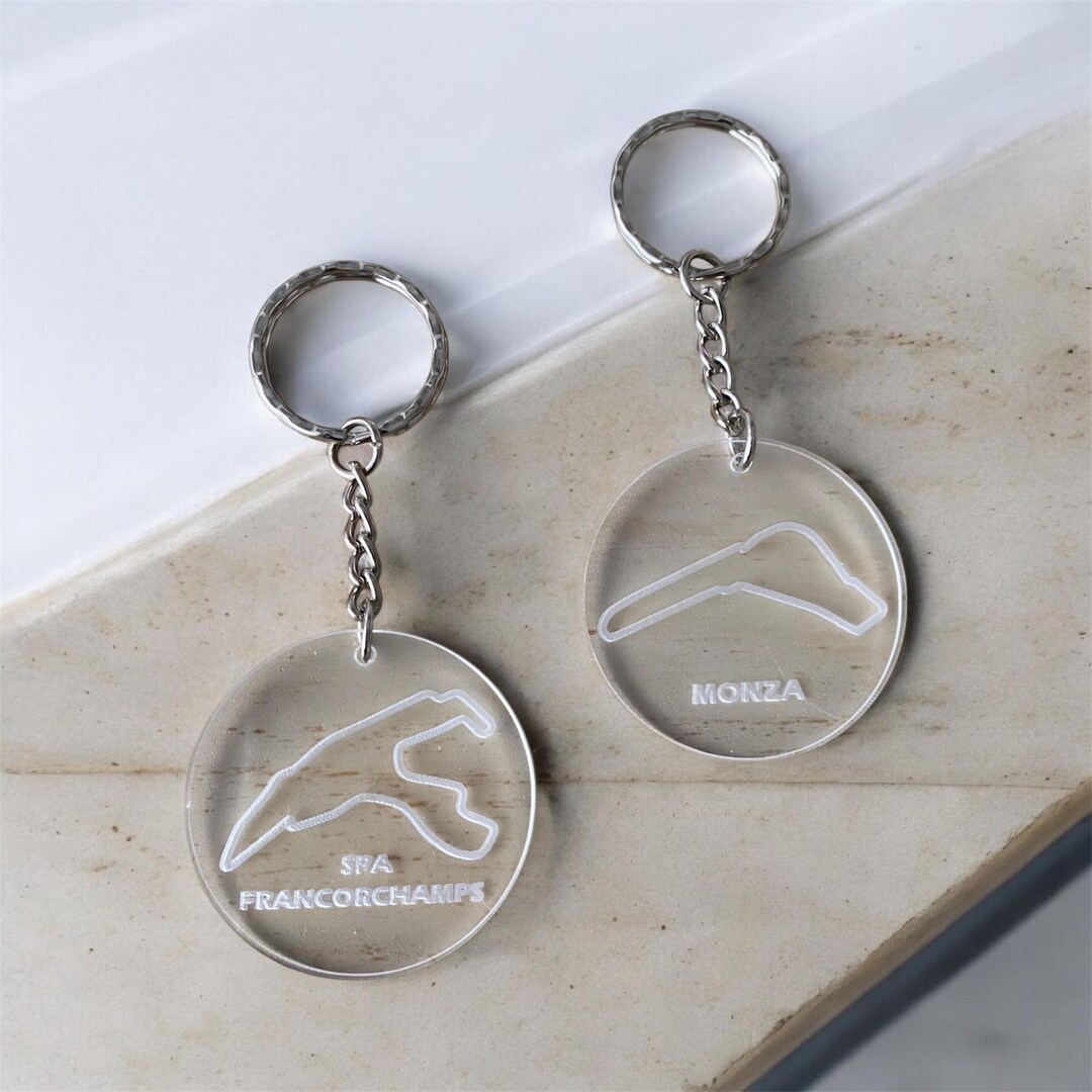 Race Circuit Keyring, Race Track Keychain, F1 Keyring, Motorsport Gift ...