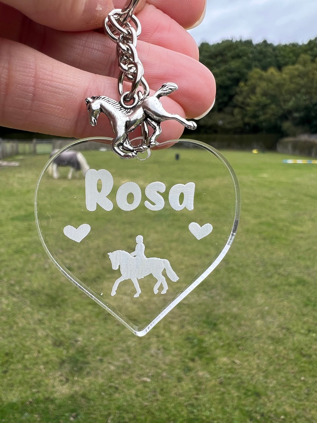 Horse Keyring Personalised, Horse Charm Keyring, Horse Gift, Pony ...