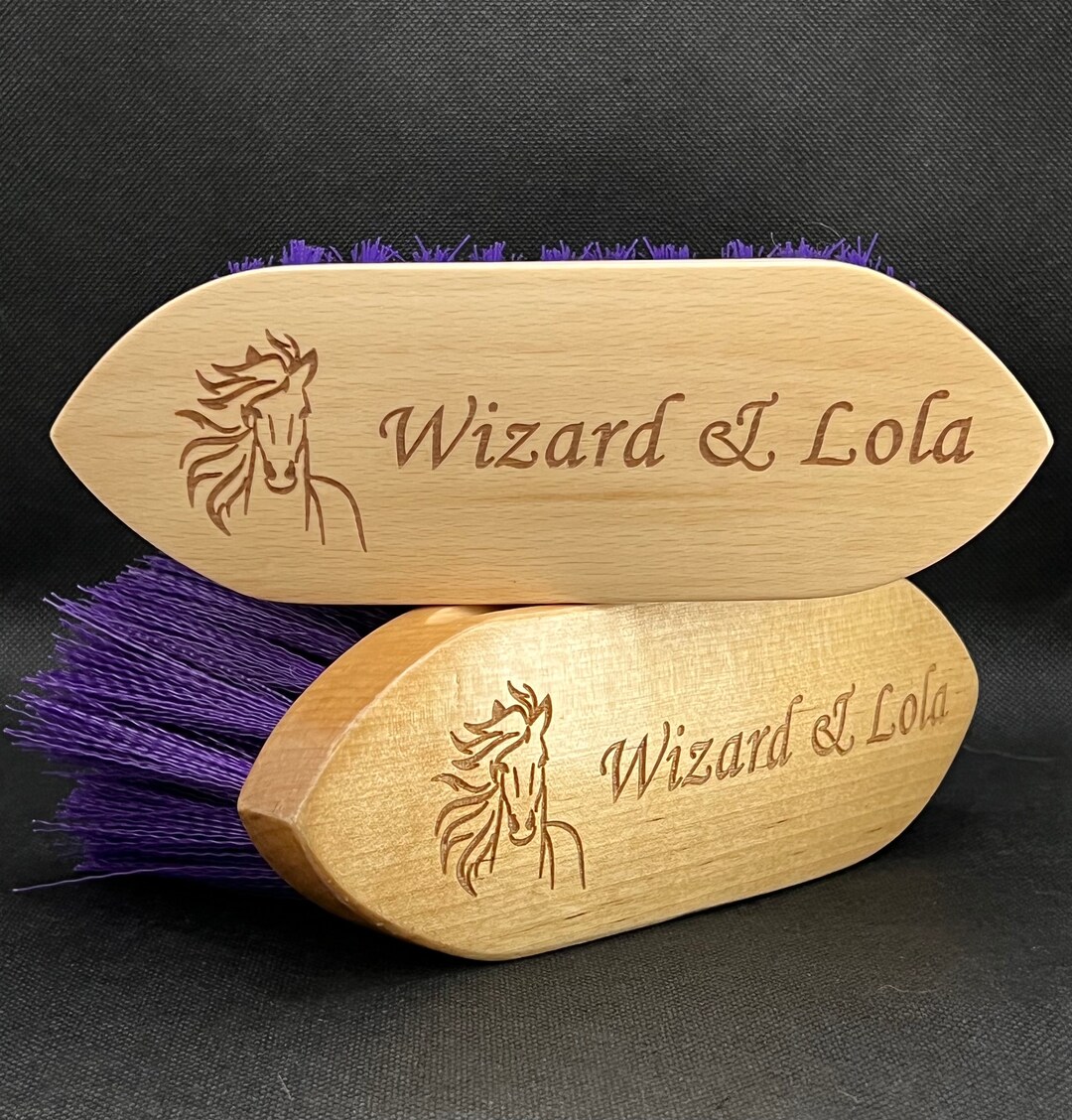 Personalised Horse Brush Set, Dandy and Dusting Brush, Horse Gift, Pony ...