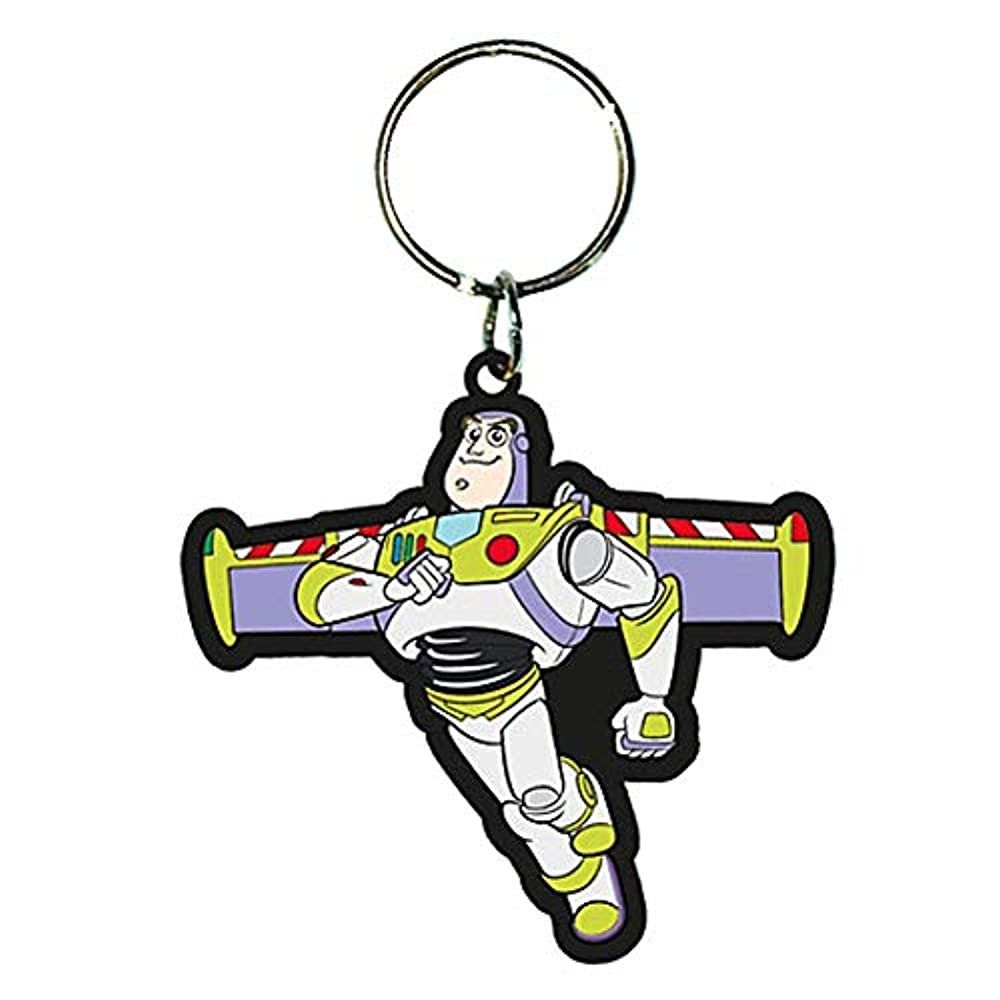 Disney Pixar Toy Story Buzz Lightyear Licensed Rubber Keyring Keychain ...