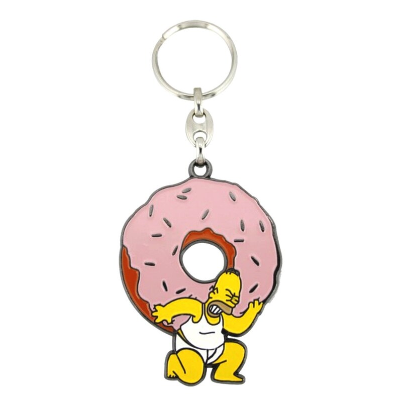 The Simpsons Homer Simpson Big Doughnut Enamelled Licensed Keychain ...