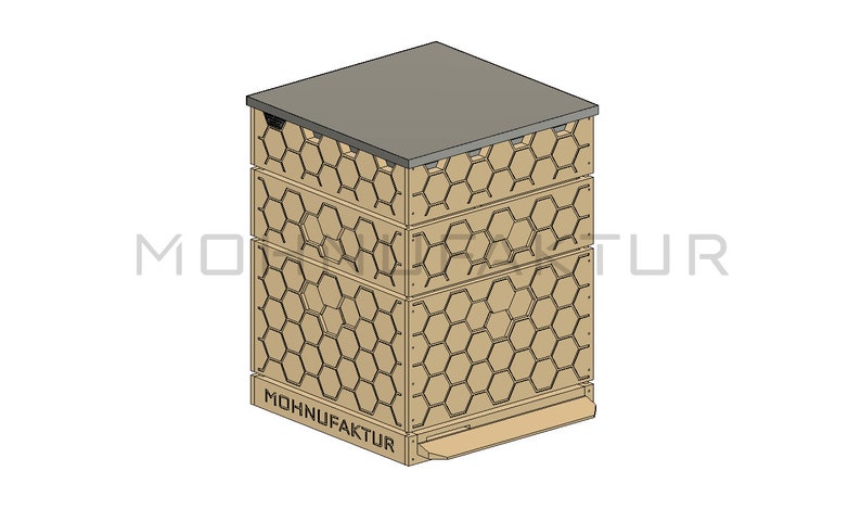 3D CNC Files [.dxf & .stl Plans] for 12 US Dadant Bee Hives According ...