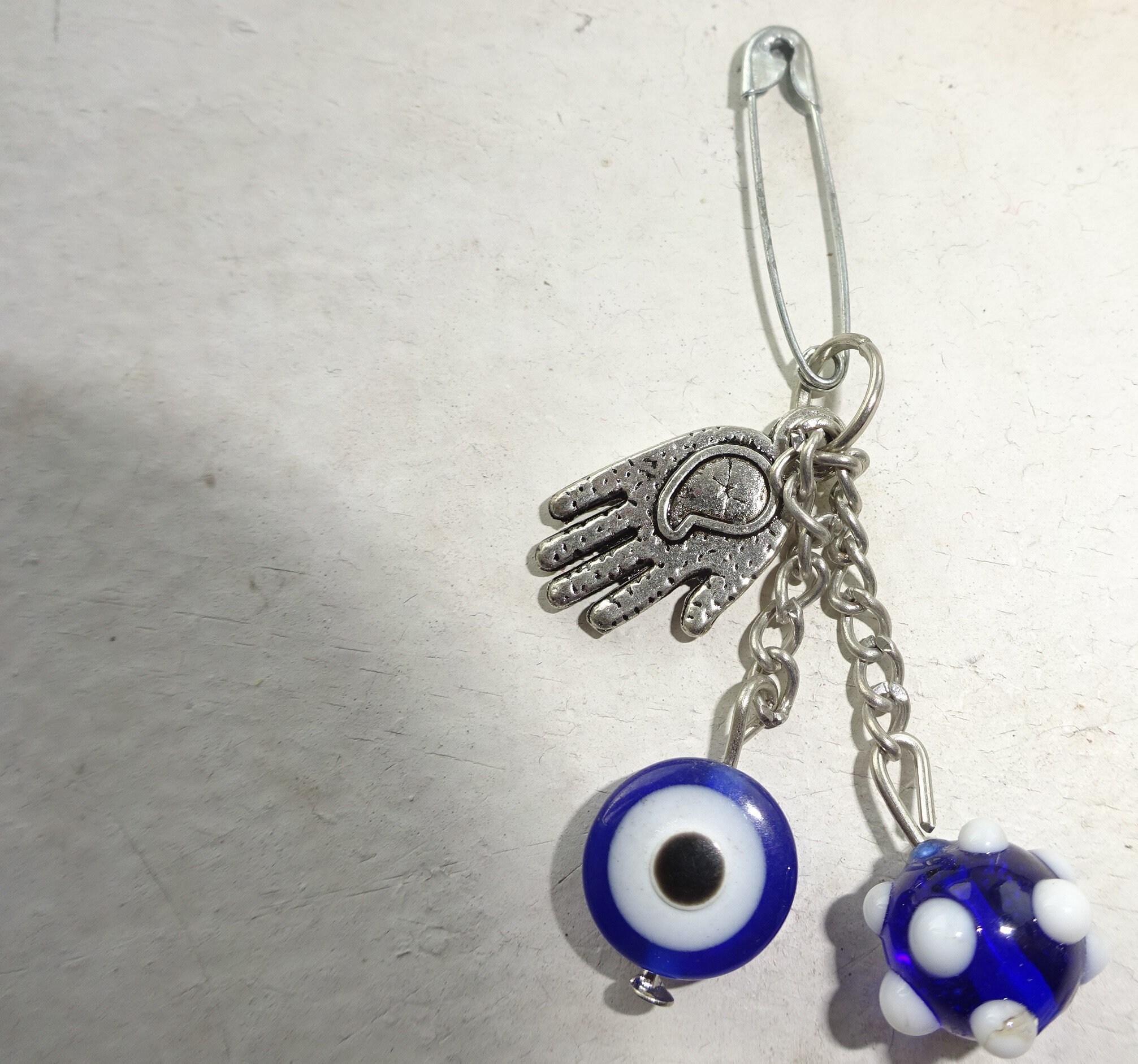 Protected From Envious Eyes Pin for Evil Eyes Bead Blue Colour Pin on ...