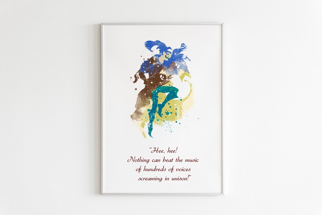 Kefka Palazzo Quote POSTER: Watercolor Wall Art, Final Fantasy Art ...