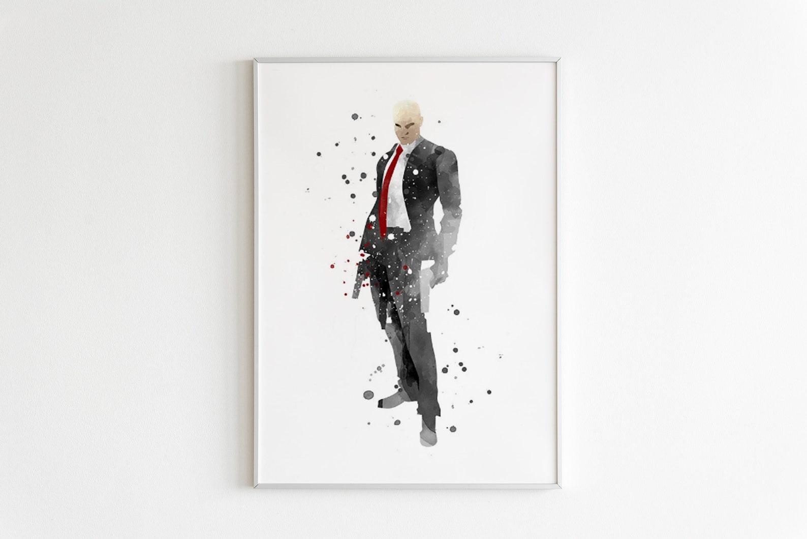 Hitman POSTER: Watercolor Wall Art Agent 47 Art Decor Hitman - Etsy