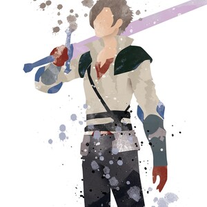 Clive Rosfield POSTER: Watercolor Wall Art, Final Fantasy Art Decor ...