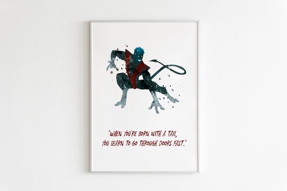 Nightcrawler Quote POSTER: Watercolor Wall Art Marvel Comics - Etsy