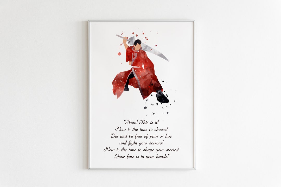 Auron Quote POSTER: Watercolor Wall Art, Final Fantasy Art Decor, Game ...