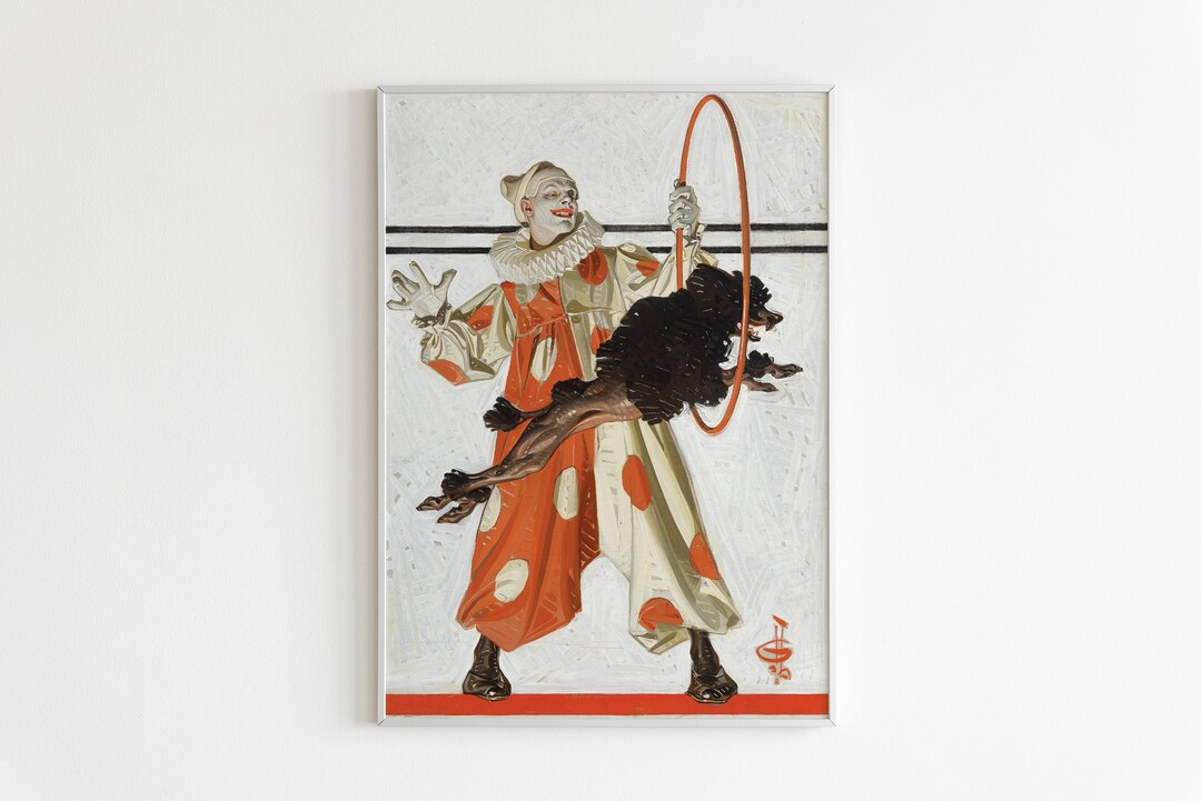 Joseph Leyendecker POSTER II: Circus Dog Reproduction Fine Art Poster ...