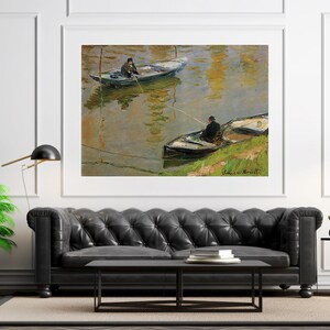 Claude Monet POSTER XLV: Two Anglers Fine Art Print on Quality Paper - Etsy