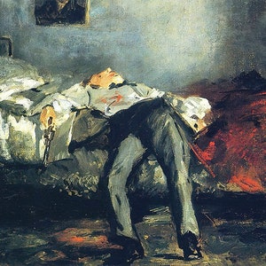 Edouard Manet POSTER XXVI: Reproduction of Manet Painting, Le Suicide ...