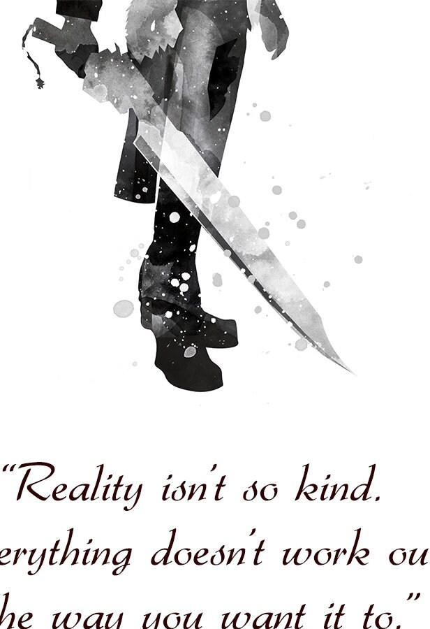 Squall Leonhart Quote POSTER: Watercolor Wall Art Final - Etsy
