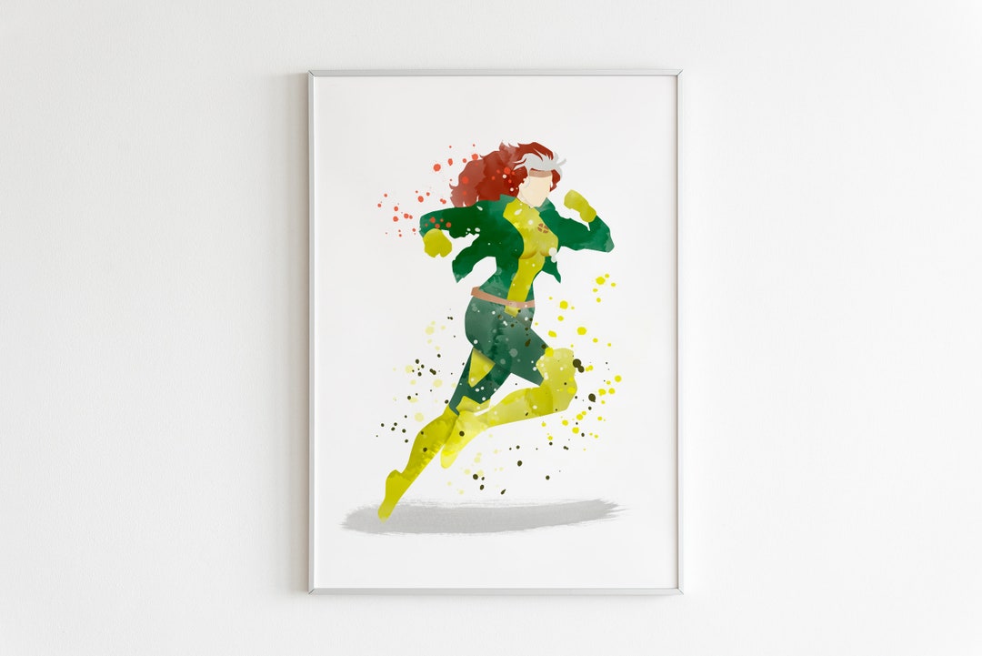 Rogue POSTER: Watercolor Wall Art, Comics Art Decor, Super Hero Poster ...