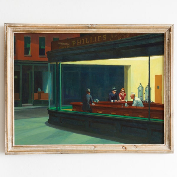 Edward Hopper the Nighthawks Poster - Etsy