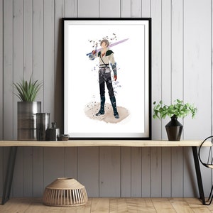 Clive Rosfield POSTER: Watercolor Wall Art Final Fantasy Art - Etsy