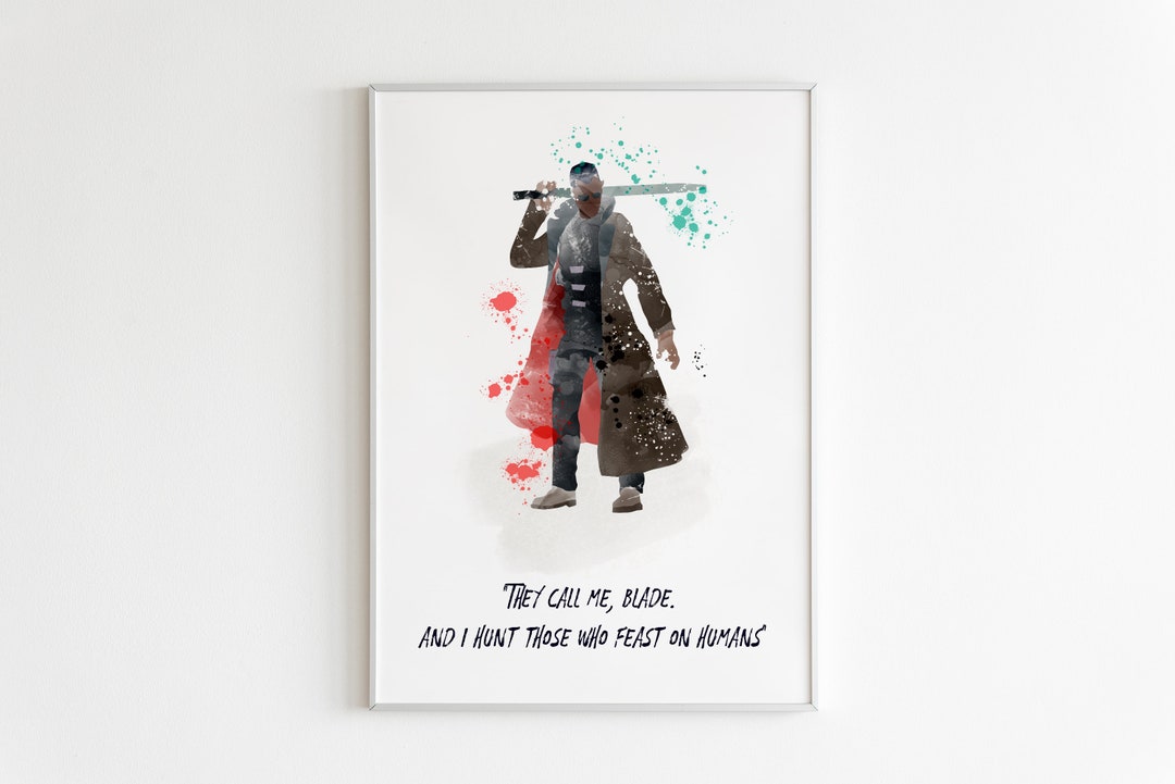 Blade Quote POSTER: Watercolor Wall Art, Marvel Comics Art Decor, Super ...