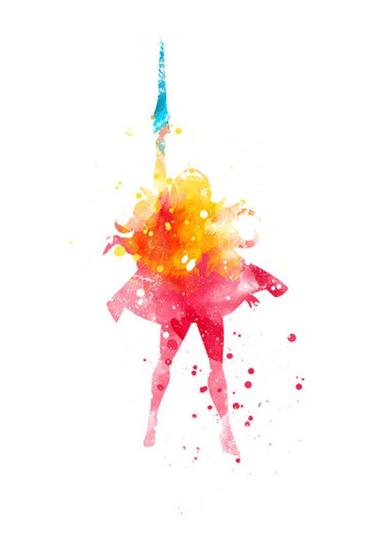 She-ra POSTER: Watercolor Wall Art She-ra and the Princesses - Etsy