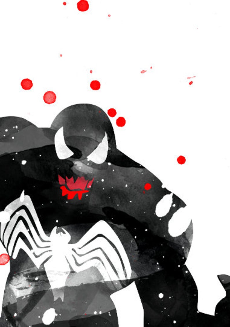 Venom POSTER: Watercolor Wall Art Comics Art Decor Super - Etsy