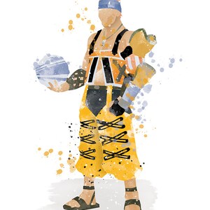 Wakka POSTER: Final Fantasy Character Watercolor Print on Quality Paper ...