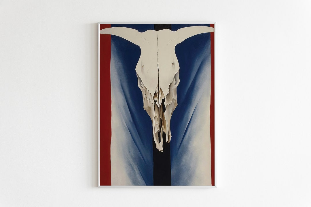 Georgia O'keeffe POSTER III: Cow's Skull Red, White and Blue Art ...