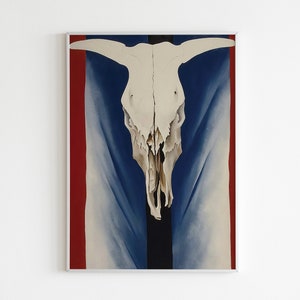 Georgia O'keeffe POSTER III: Cow's Skull Red, White and Blue Art ...