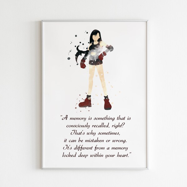 Final Fantasy Tifa Poster Etsy